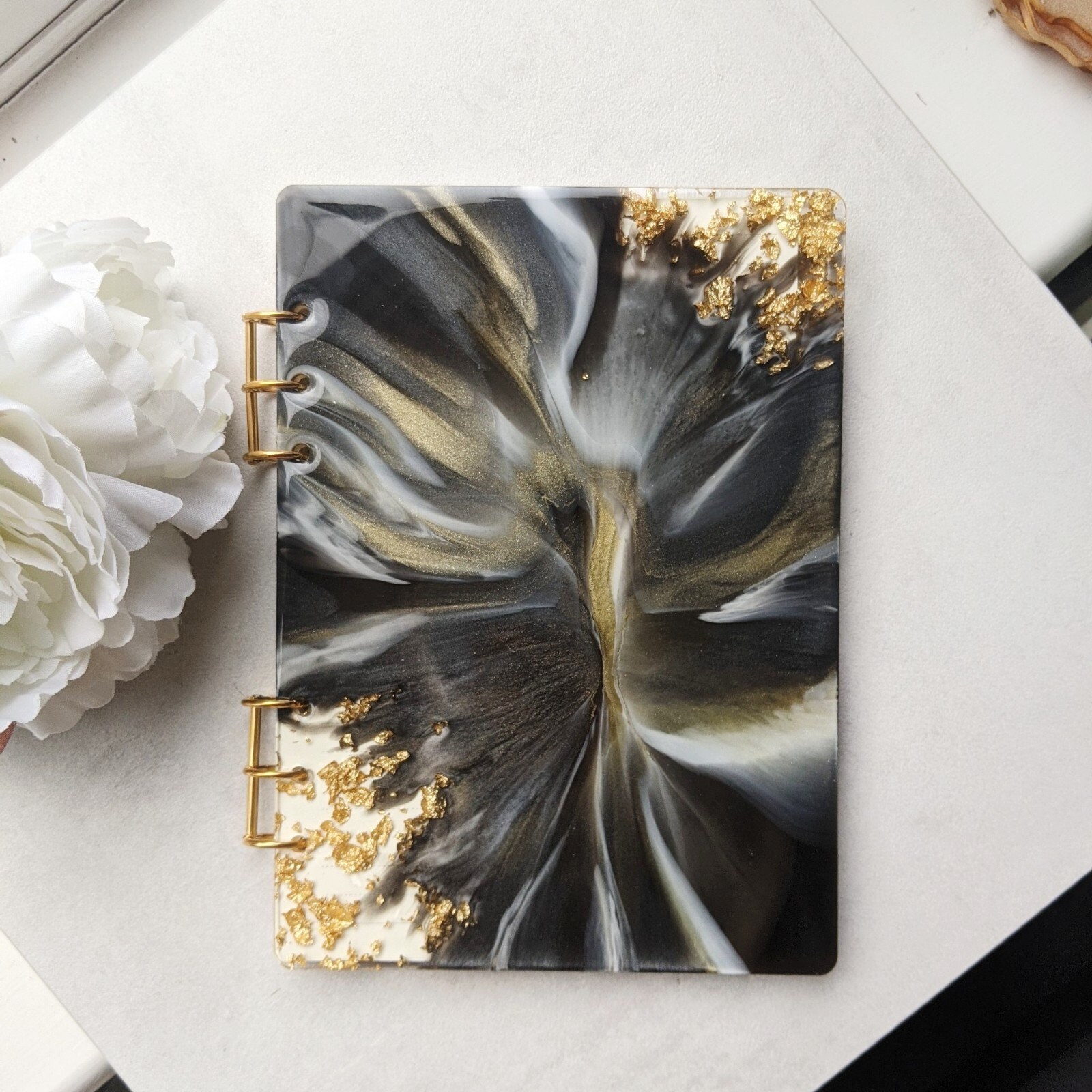 Resin A5 6 Rings Refillable Notebook - Available in 4 Colours - Journal ...