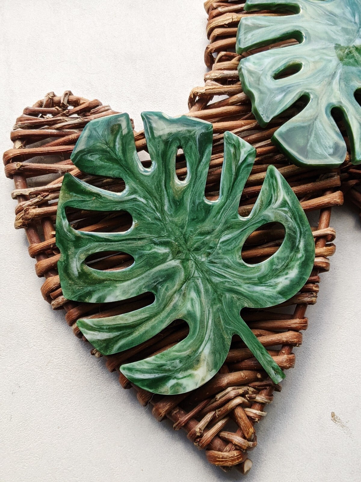 Monstera Leaf Coaster/tray Handmade Coaster Home Decor - Etsy