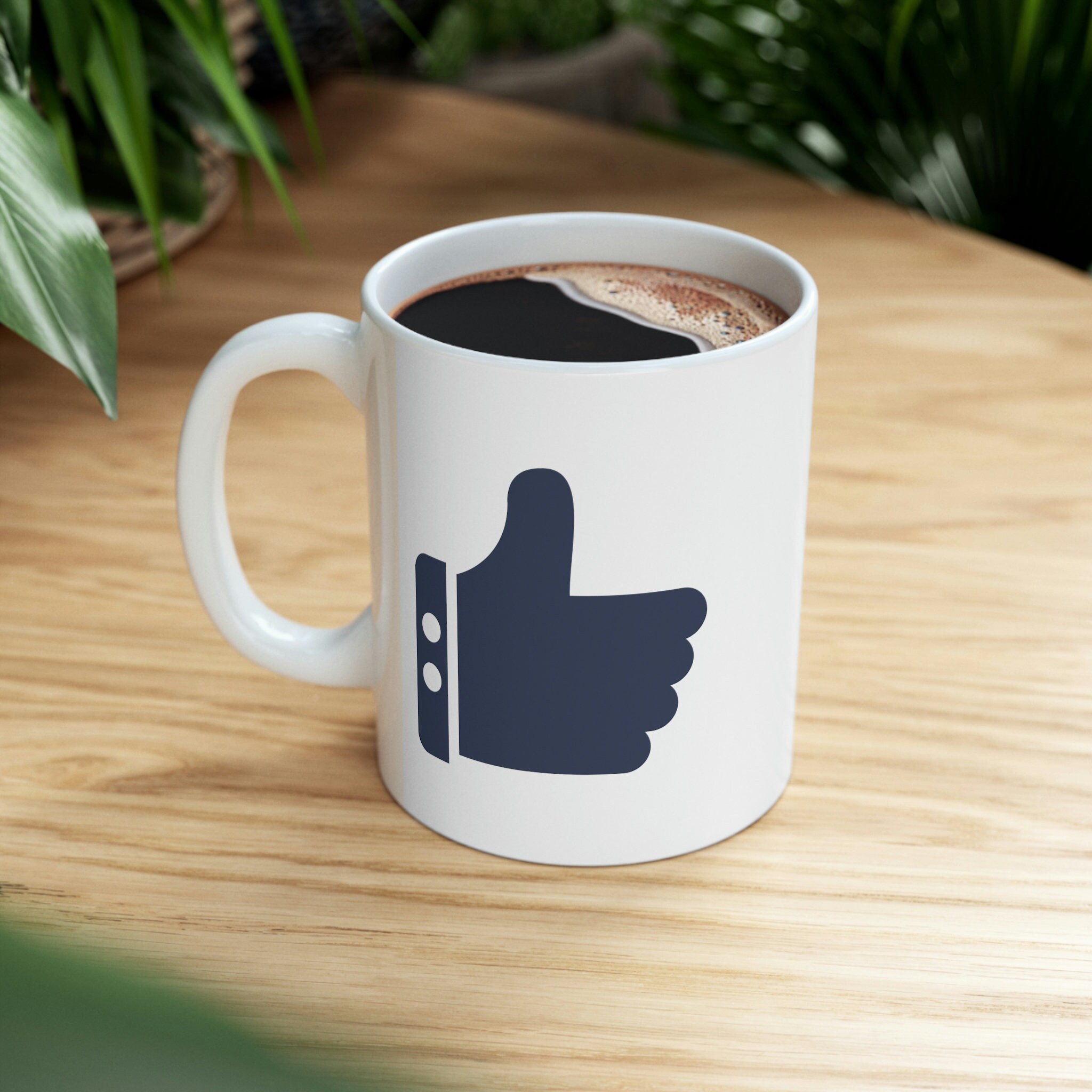 THUMBS UP MUG - Like Sign Coffee Mug - Printed Coffee Cup - Gift for ...