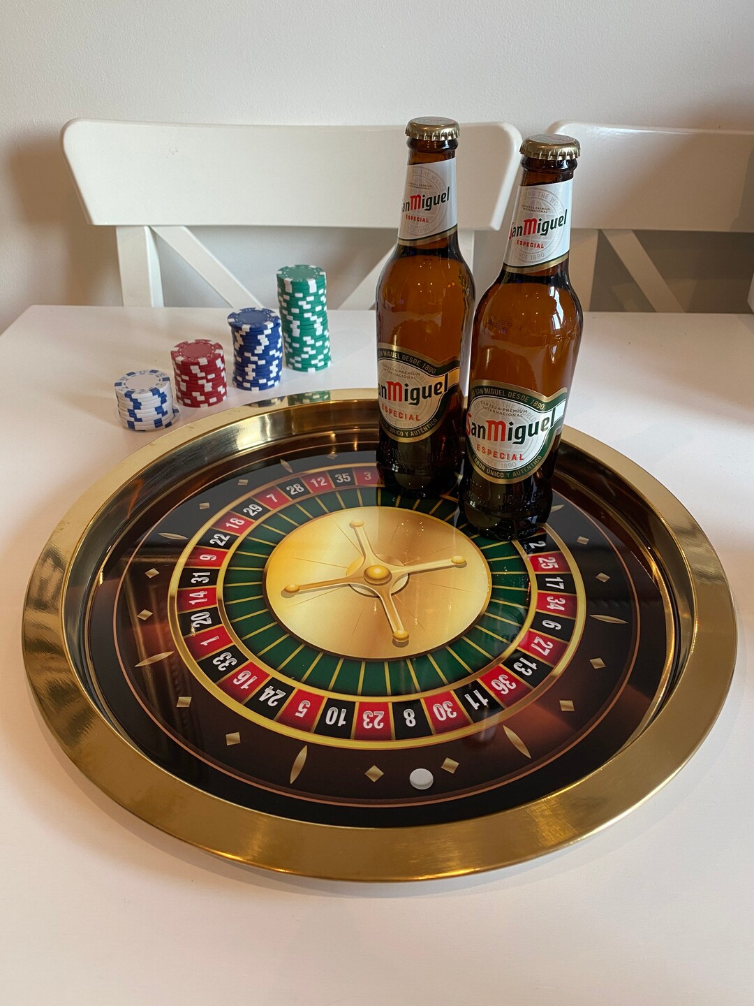 Roulette Vegas Tray Gold Serving Man Cave Display Tray Home - Etsy ...