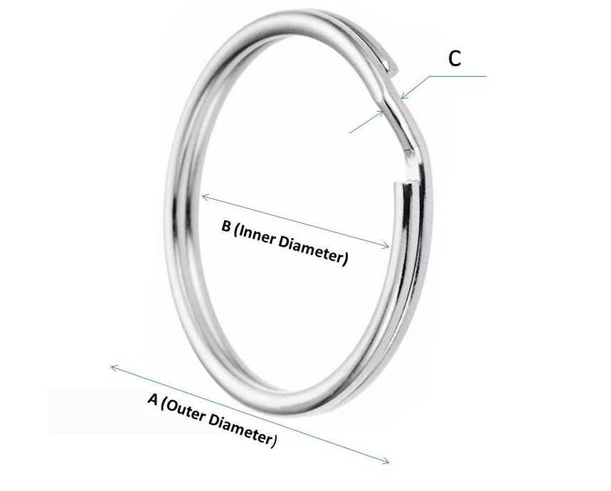 25 Split Rings 10mm 12mm 15mm 20mm 25mm 30mm Key Ring Hook | Etsy