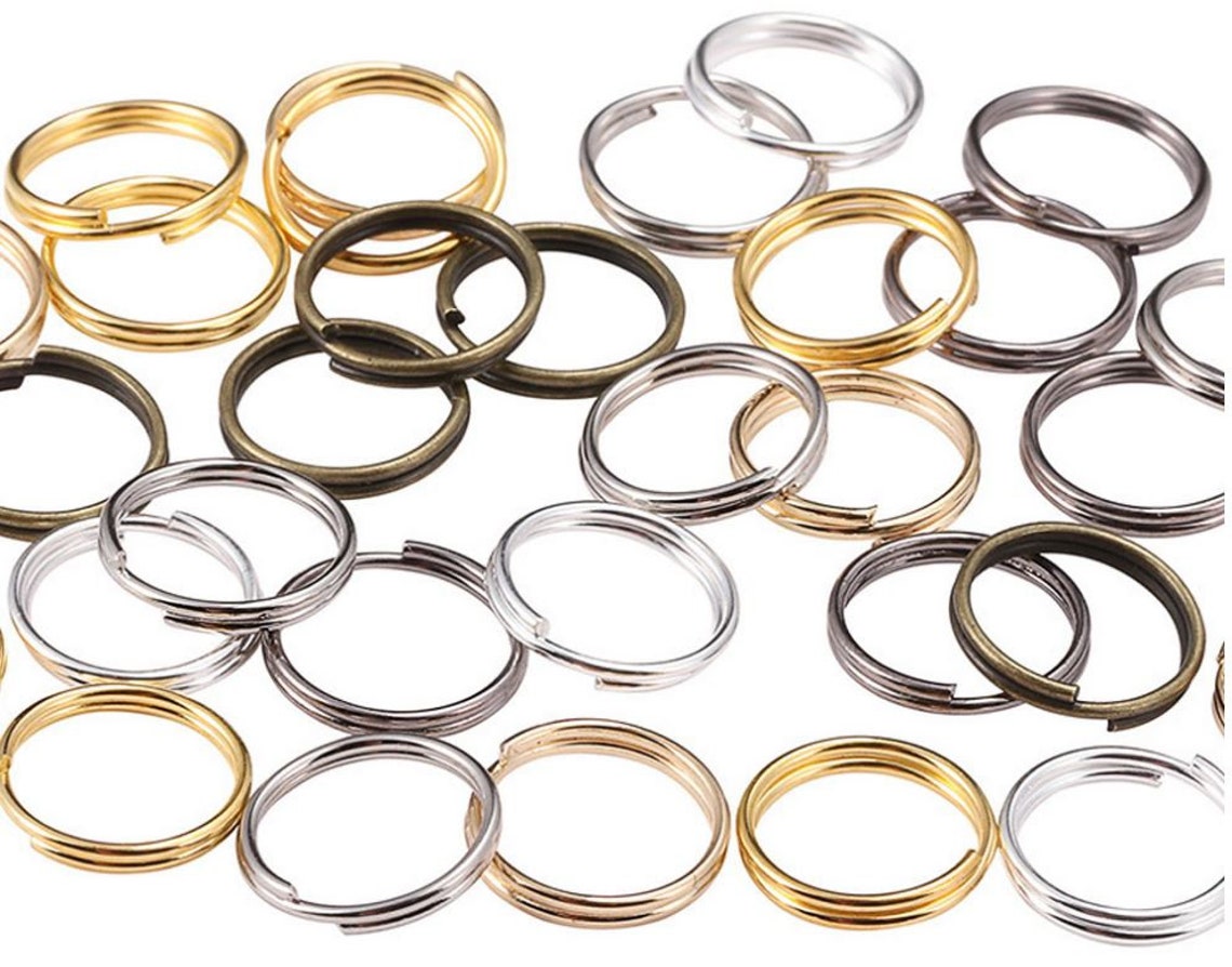 25 Split Rings 10mm 12mm 15mm 20mm 25mm 30mm Key Ring Hook - Etsy