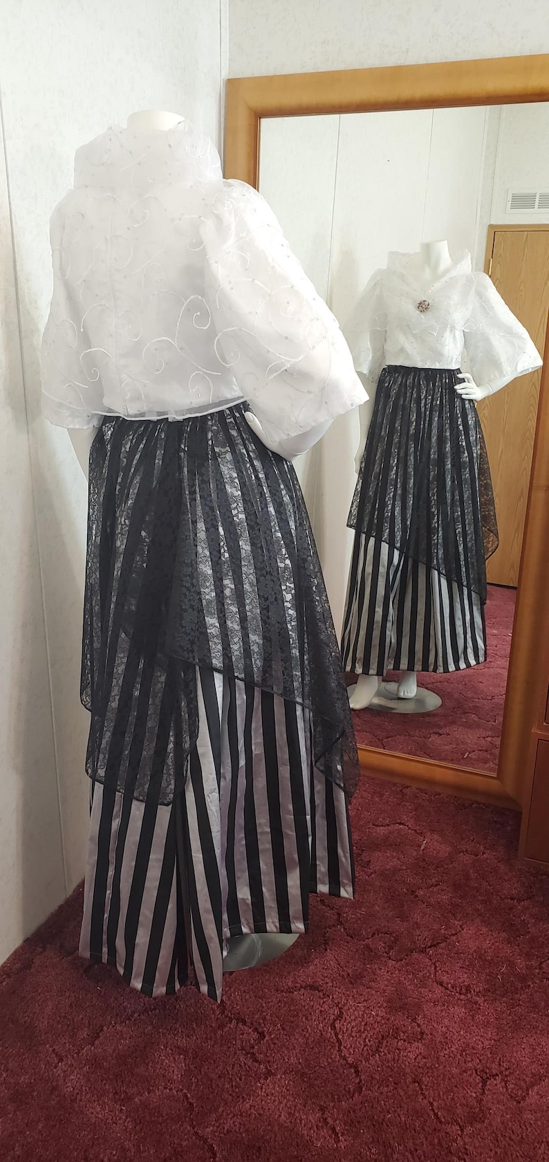 Philippine Dress Maria Clara. Custom Order. Black and White Maria Clara ...