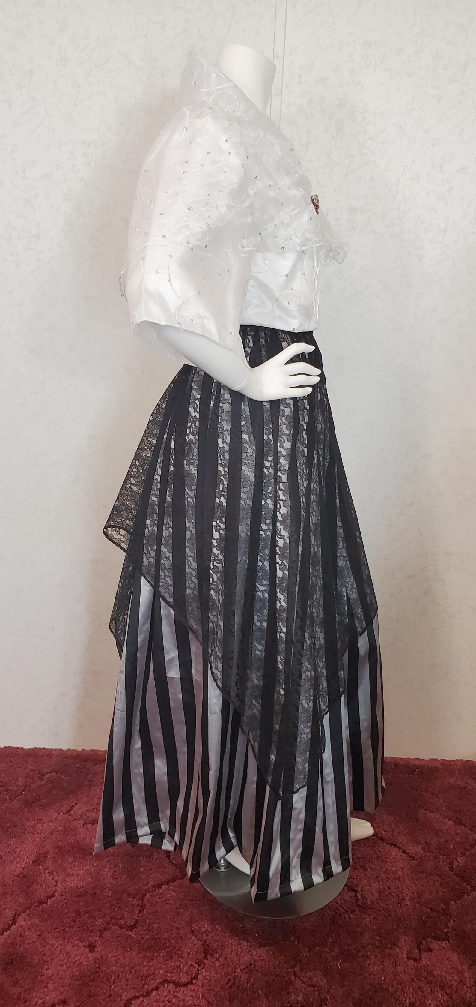 Philippine Dress Maria Clara. Custom Order. Black and White Maria Clara ...