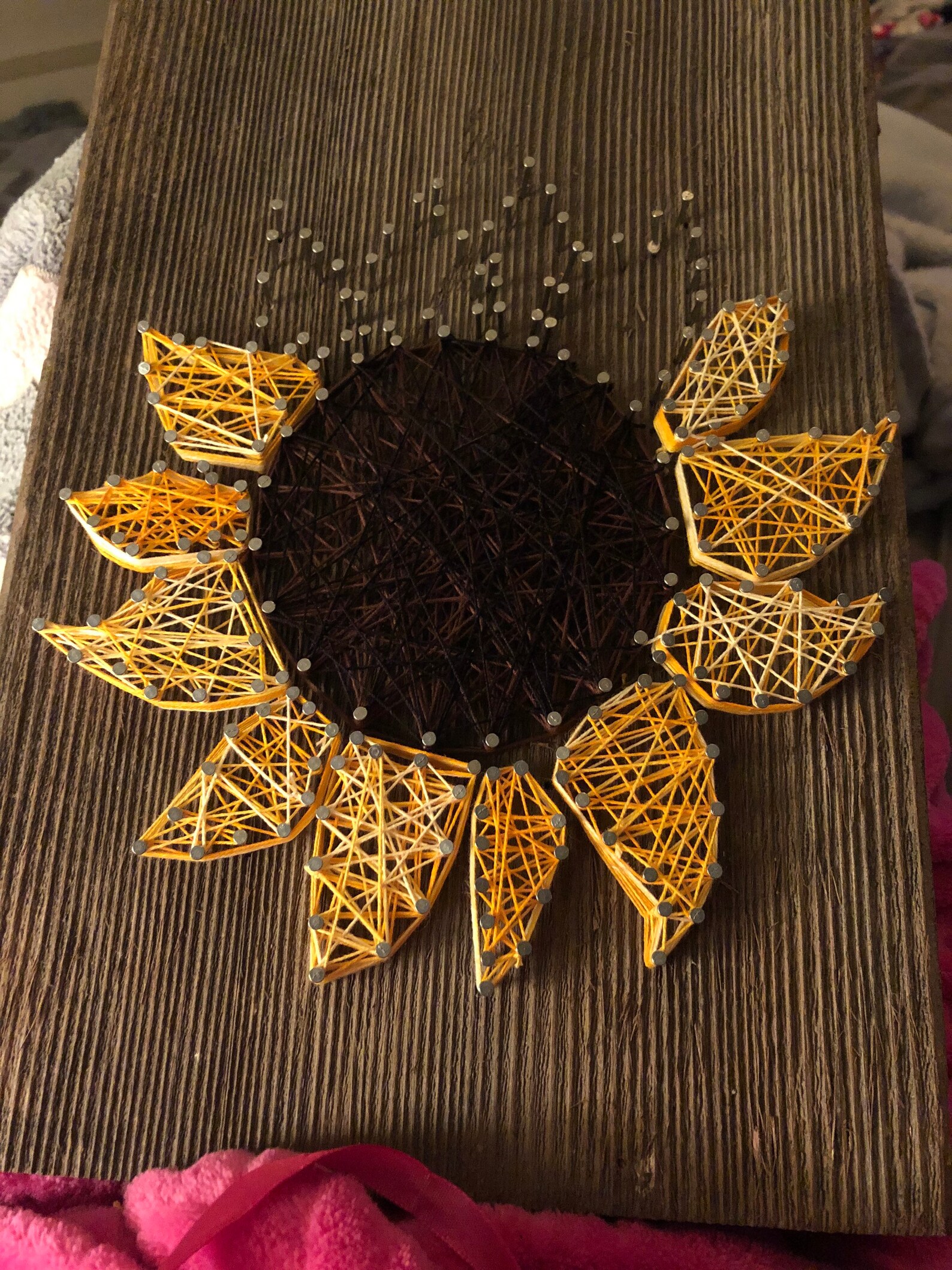 Sunflower string art | Etsy