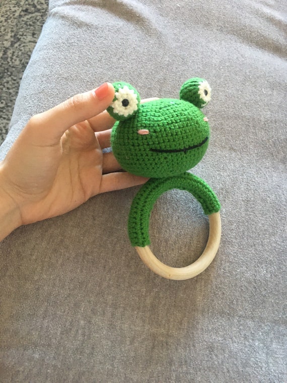 Toys Toys & Games Frog Rattle crocheted Handmade etna.com.pe