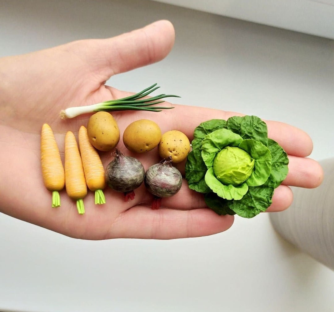 Set of Miniature Vegetables 1:6 Miniature Food, Mini Vegetables for a ...