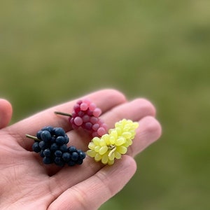 Miniature Fruit, 1/6 Scale Doll Food, Grape 1/12 1/6, Miniature Food ...