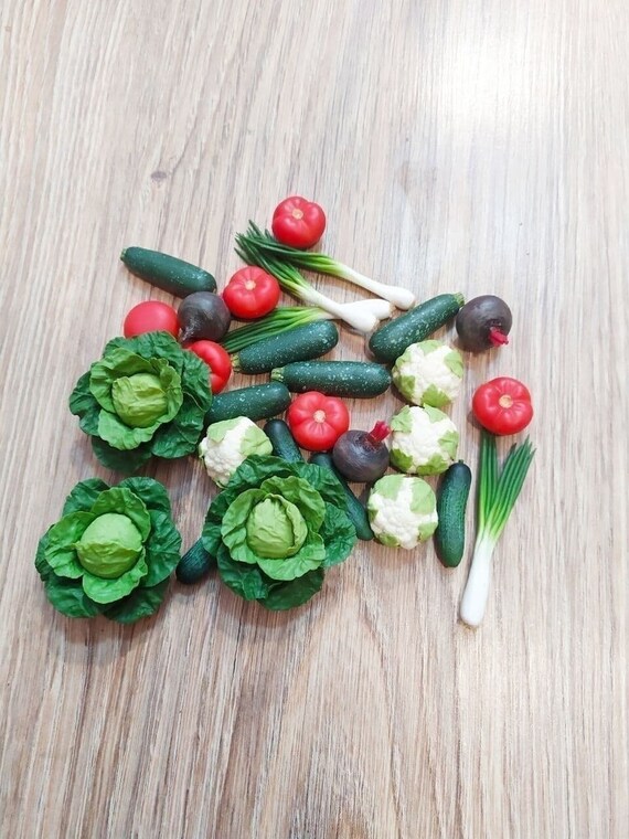 Dollhouse Vegetables 1/6 Scale Doll Food Dollhouse - Etsy