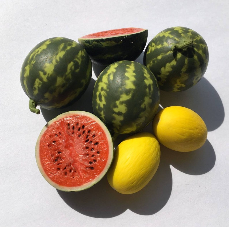 Miniature Watermelon 1/6 Scale Dollhouse Miniatures 1/6 - Etsy