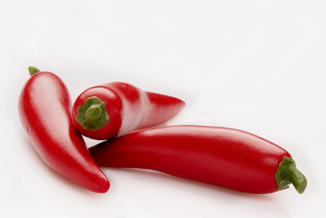 1/6 Scale Doll Food, Dollhouse Red Chilli Pepper, Miniature Vegetables ...