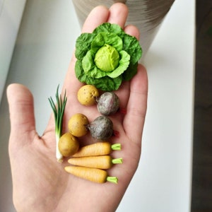 Miniature Cabbage 1/12 and 1/6 Scale, Miniature Food for Doll, Doll ...