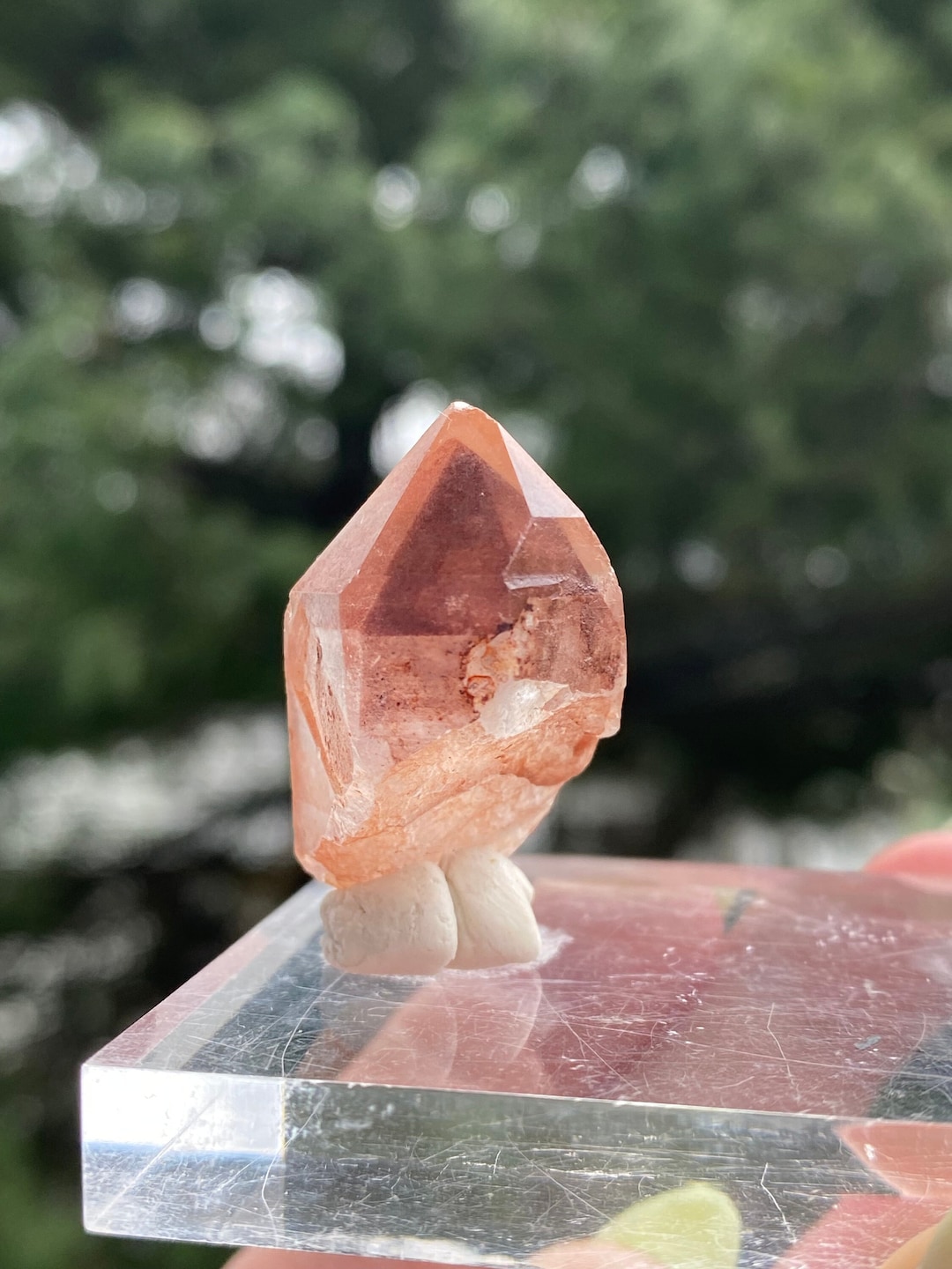 Red Phantom Quartz Point, "ishuko" Lucky Red Phantom Quartz, Natural ...