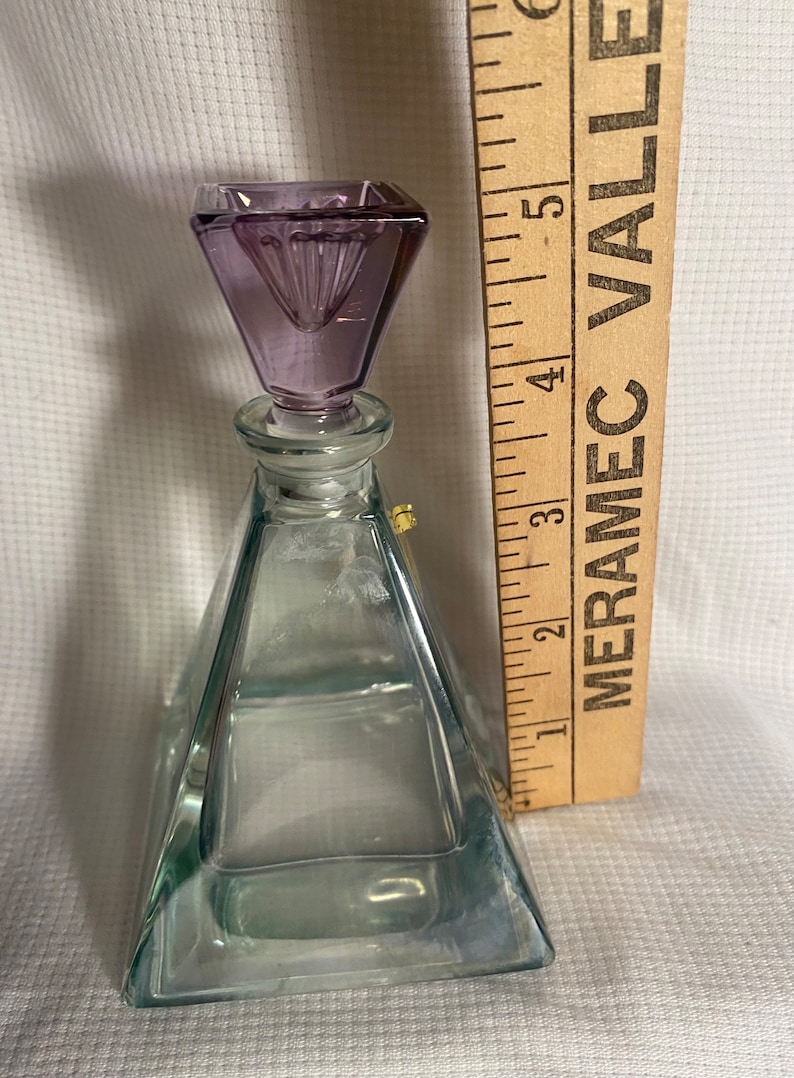 SC Crystal Vintage Lead Crystal Pyramid Shape Perfume Bottle - Etsy