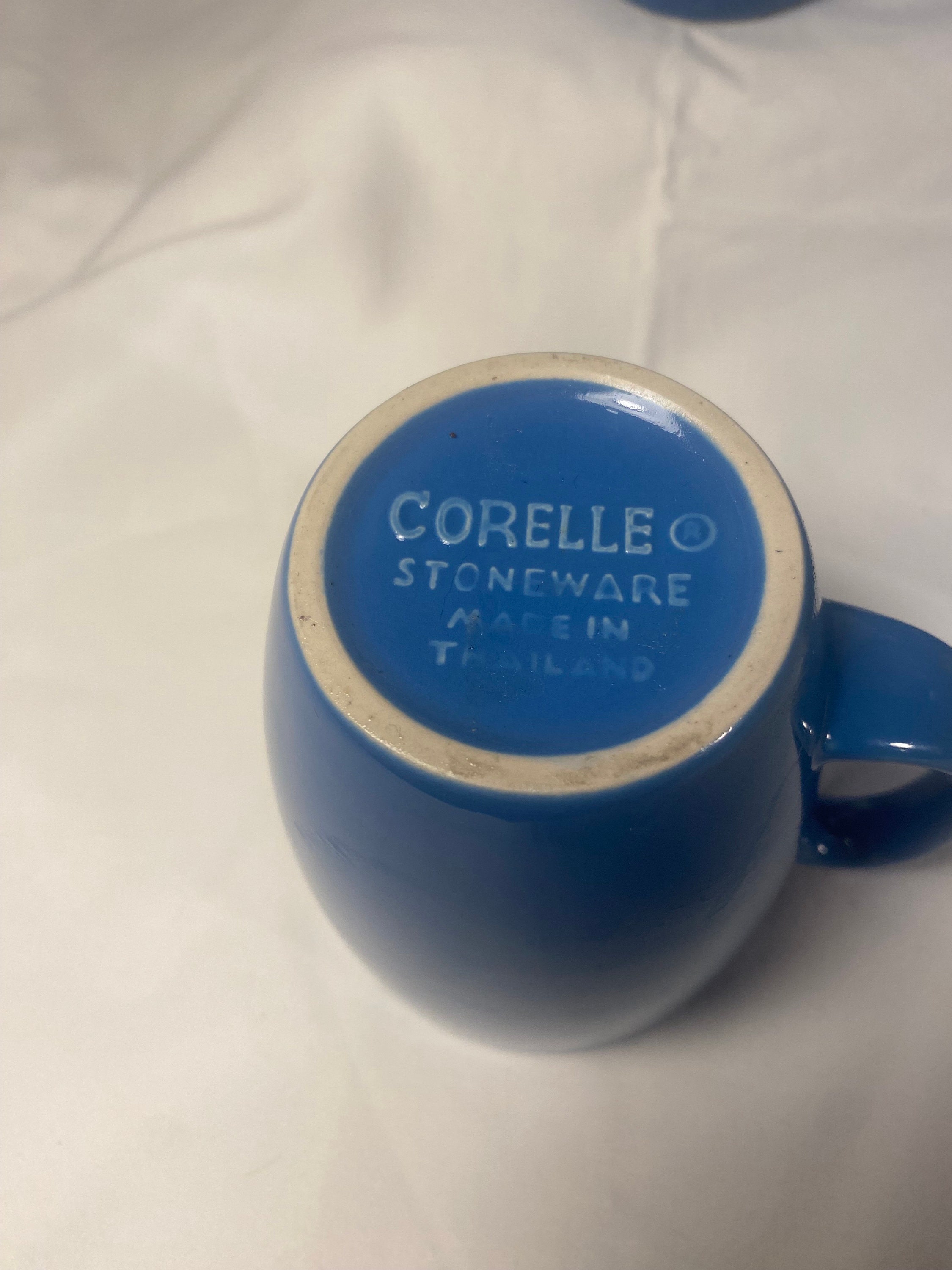Corelle Vintage Jasmine Solid Blue 10-ounce Mugs Set of Four - Etsy