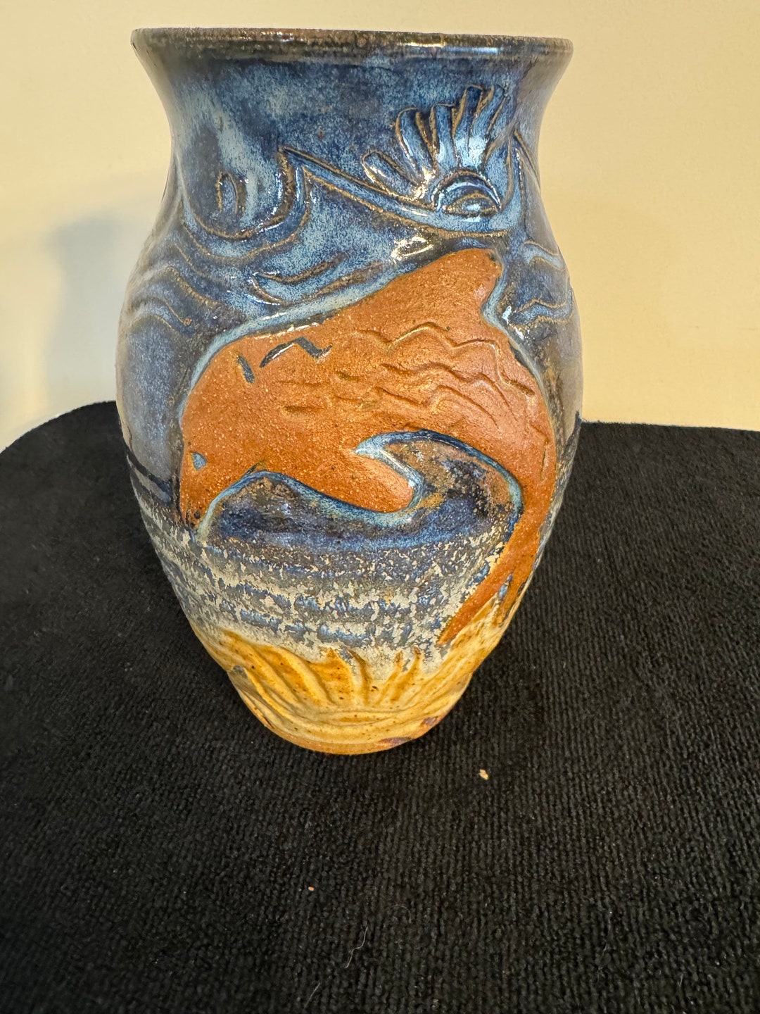 Jason Stokes Dolphin Vase Studio Pottery Signed Stokes - Etsy