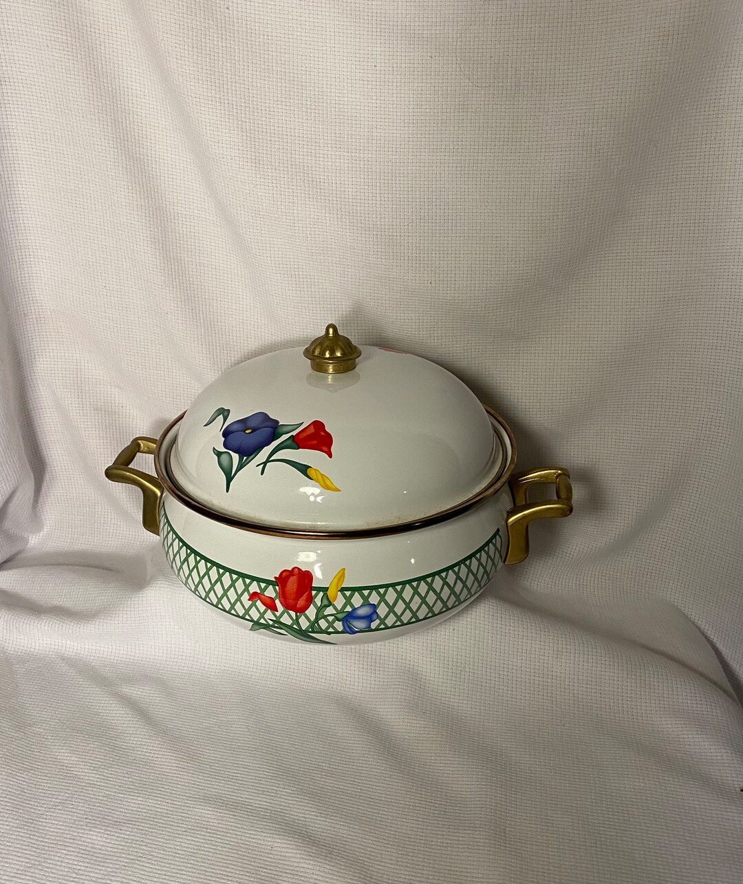 Regency Club 3-quart Covered Enamelware Casserole With Lid - Etsy