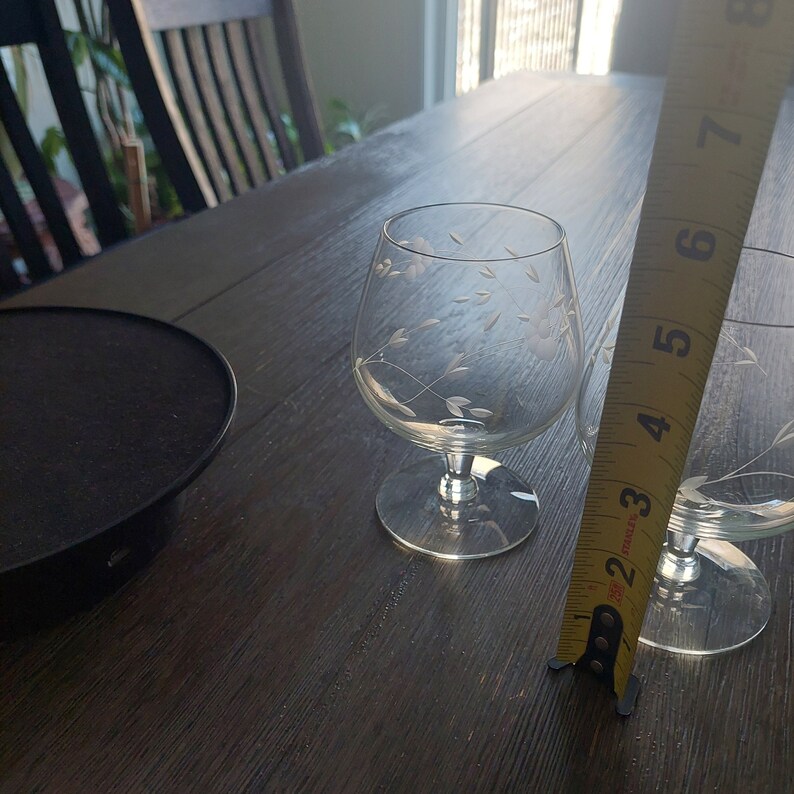 Princess House Heritage Pattern Hand Blown, Gray Cut Etched Glass ...