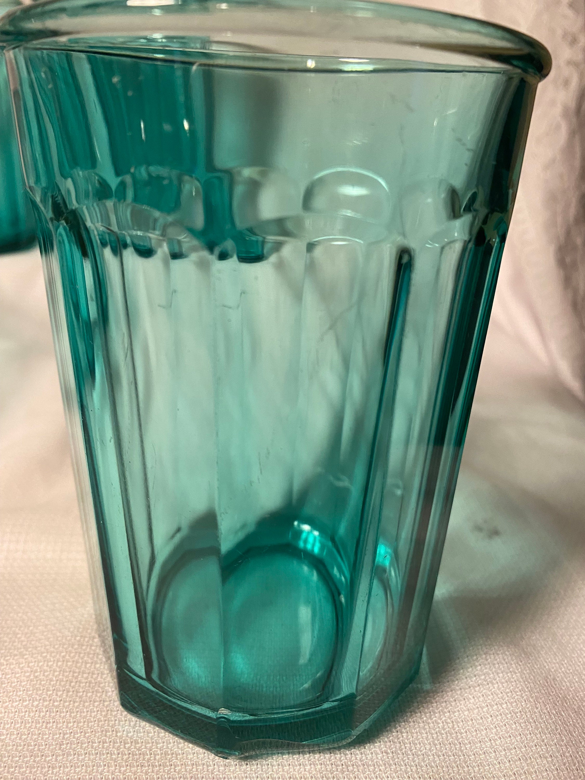 Luminarc France 500 Aqua Teal 16-ounce Paneled Tumbler Set of - Etsy
