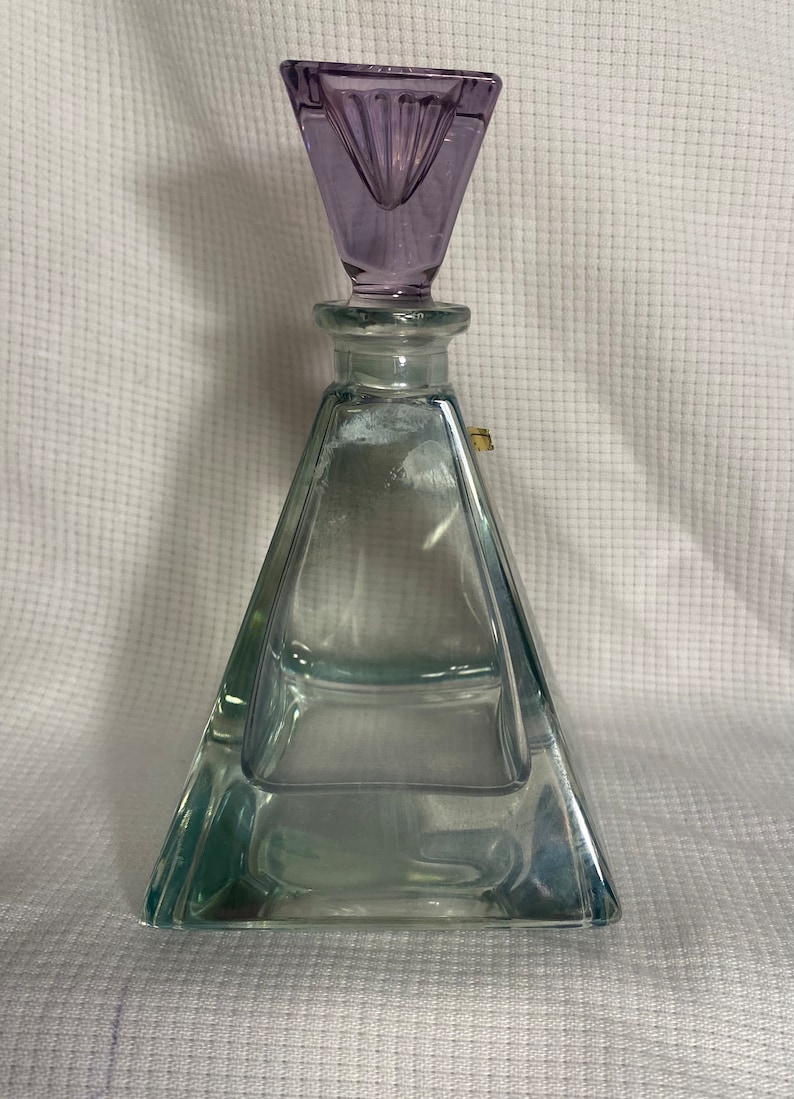 SC Crystal Vintage Lead Crystal Pyramid Shape Perfume Bottle - Etsy
