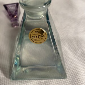 SC Crystal Vintage Lead Crystal Pyramid Shape Perfume Bottle - Etsy