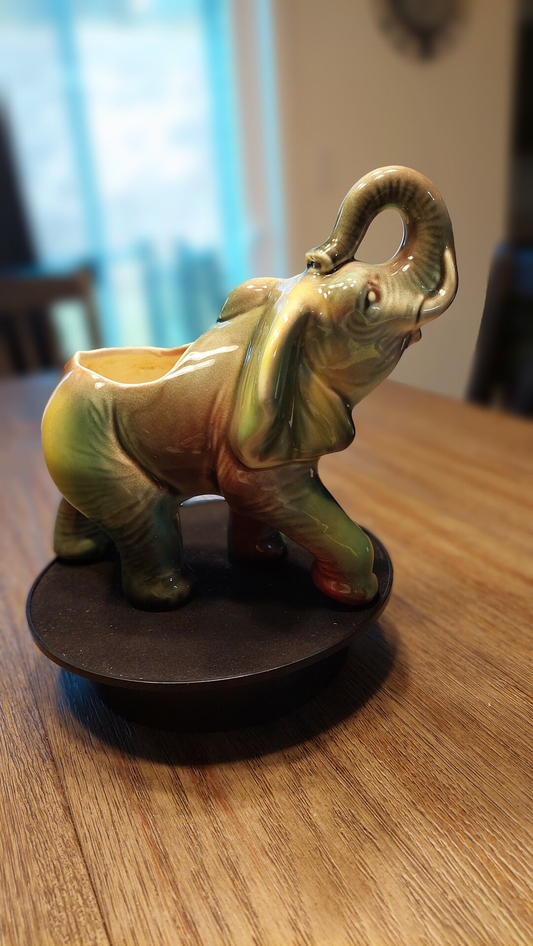 Small Elephant Planter Trunk up for Good Luck Vtg - Etsy