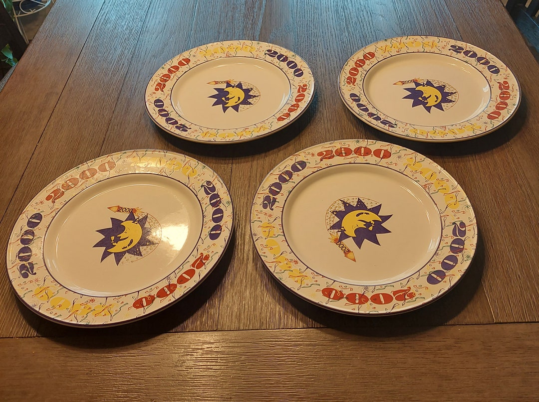 Set of Four Vintage Millenium New Year's 2000 Classic Oneida Dinner ...