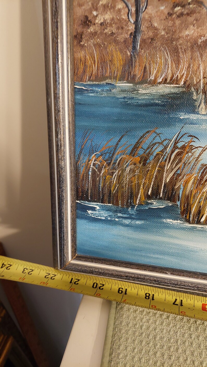 Vintage Landscape Original Oil Painting Signed M Wilson - Etsy