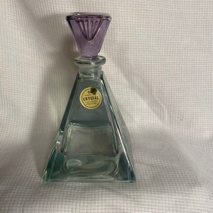 SC Crystal Vintage Lead Crystal Pyramid Shape Perfume Bottle - Etsy