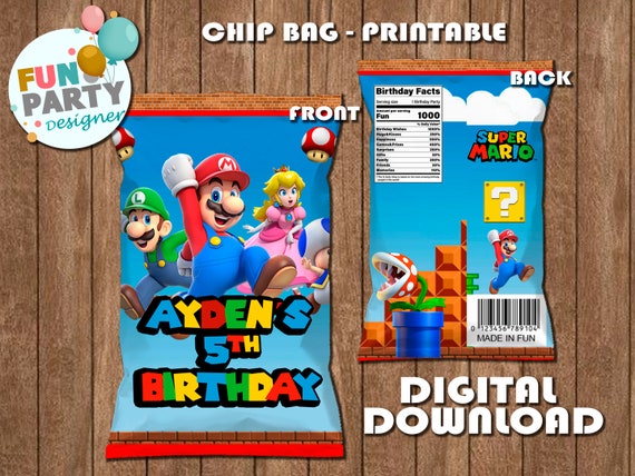 Paper Labels Digital Files Super Mario Party Bundle NOT Instant ...