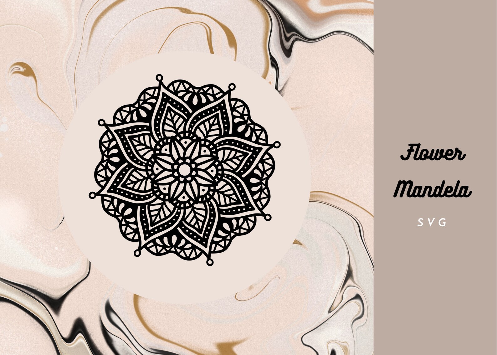 Flower Mandela SVG File Single - Etsy