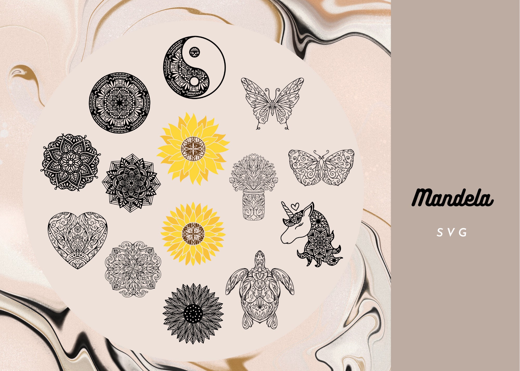 Mandela SVG Bundle Set of 14 - Etsy