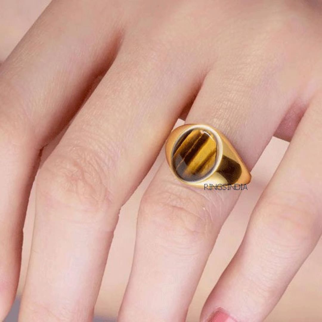 Natural Tiger Eyes Ring-Handmade Silver Ring-925 Sterling Silver Ring ...