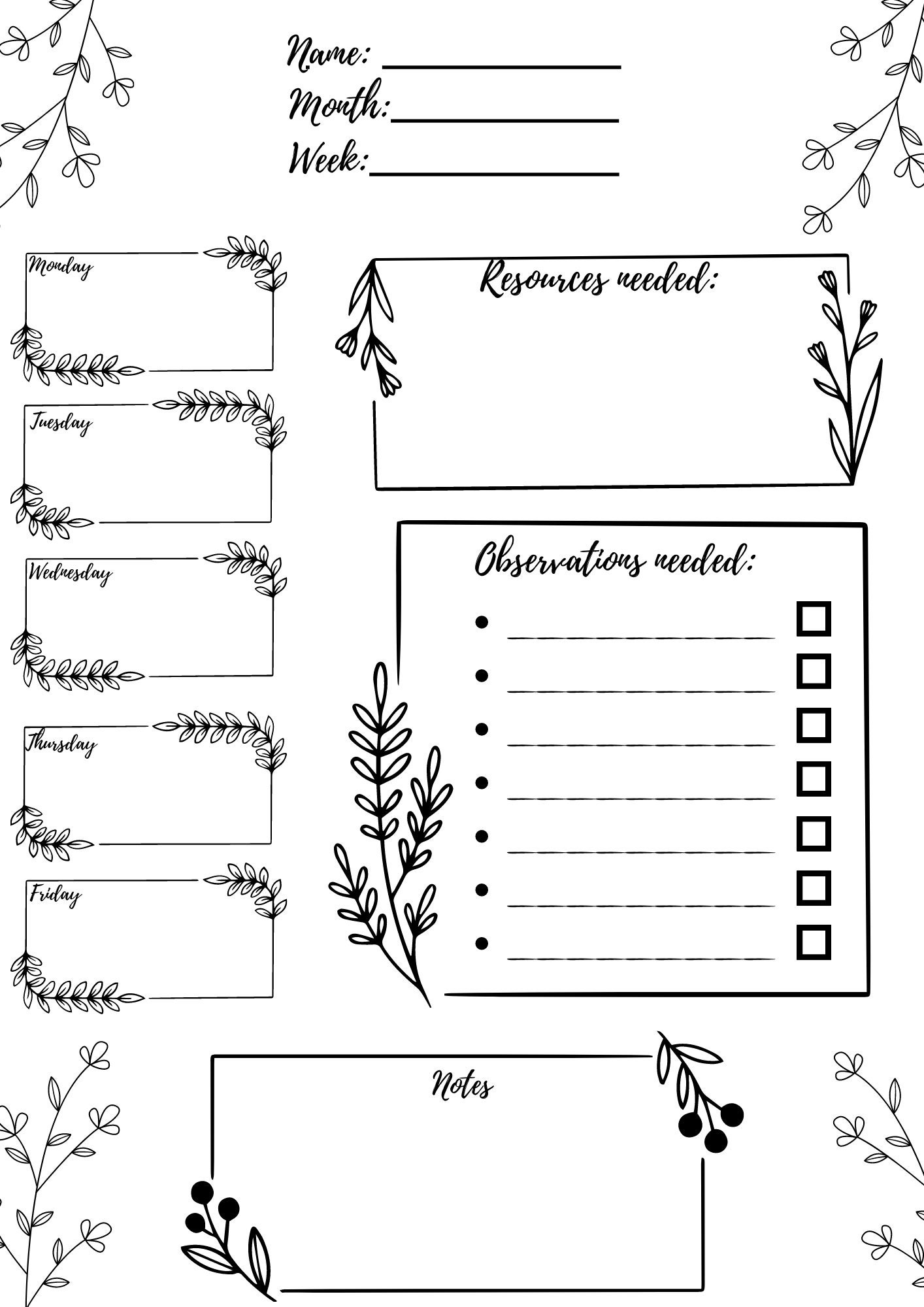 Monthly Planning Pack Early Years Practitioners. weekly Planning ...