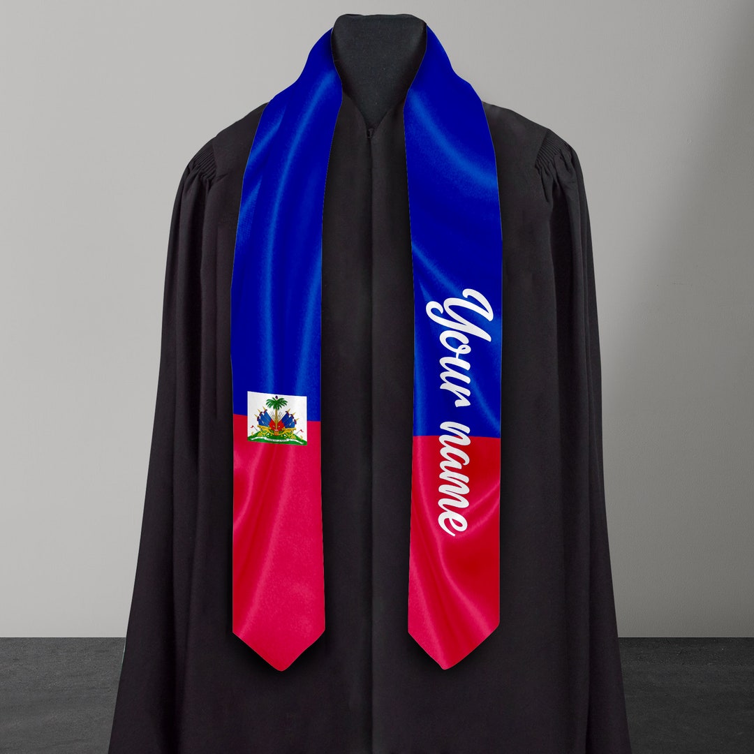Custom Haiti Graduation Stole Custom Country Flag Graduation - Etsy