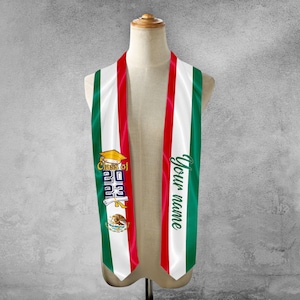 Custom Mexico Flag Graduation Stole Custom Country Flag - Etsy
