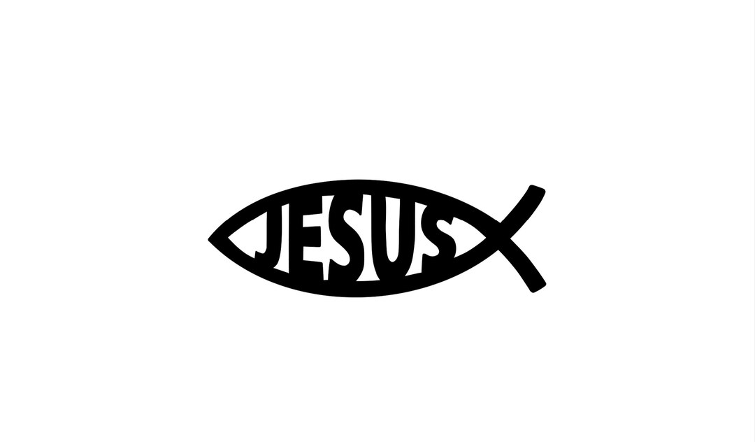 Ichthys, Jesus Fish Symbol Decal for Cars and Trucks, Christian Jesus ...