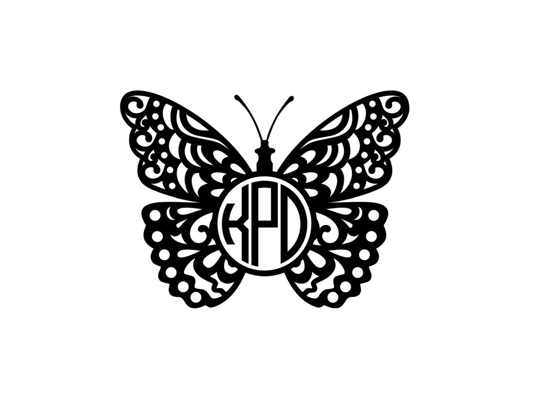 Butterfly Monogram Decal Sticker for Girls, Personalize Yeti Tumbler ...