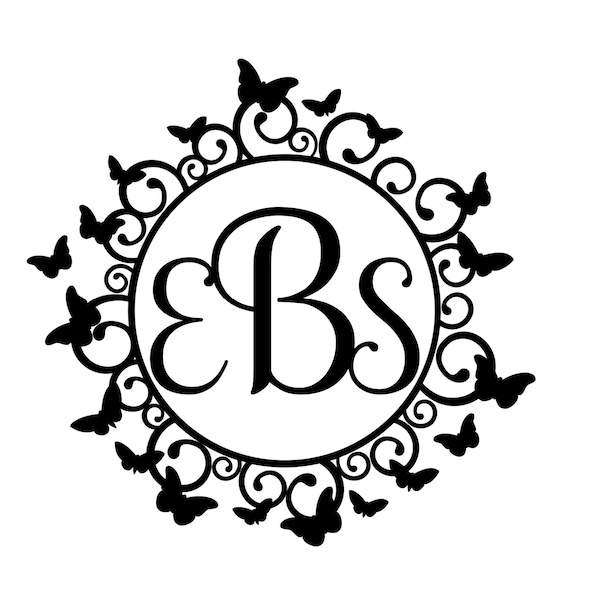 Butterfly Monogram - Etsy