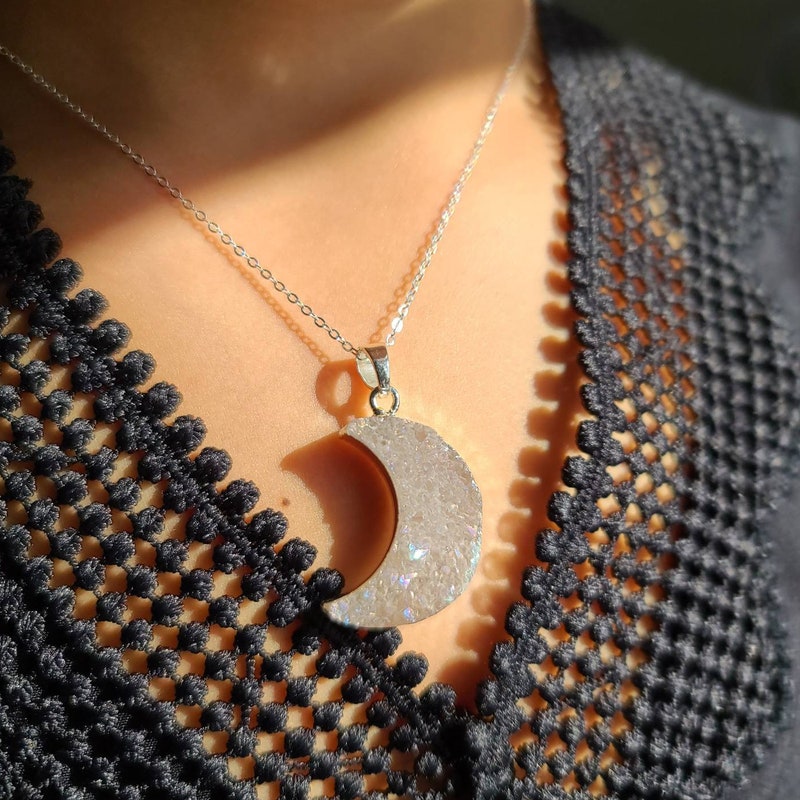 Moon Necklace - Etsy