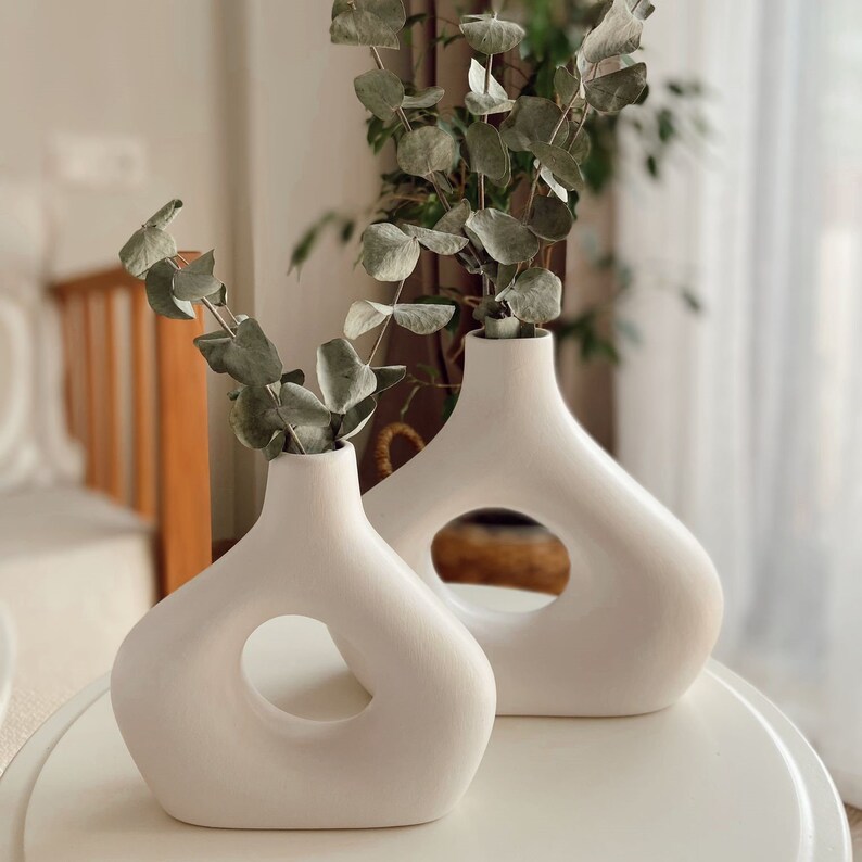 Ceramic Vase, Nordic Style Vase, Vase, Housewarming Gift, Minimalist ...