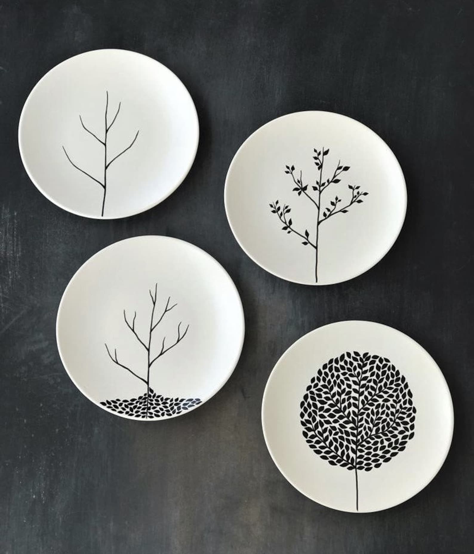 Decorative Wall Plates, Minimalist Decor, Hand Painting, Home Decor ...