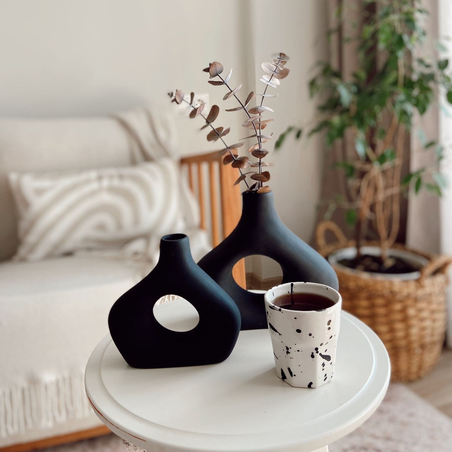 Ceramic Vase, Nordic Style Vase, Vase, Housewarming Gift, Minimalist ...