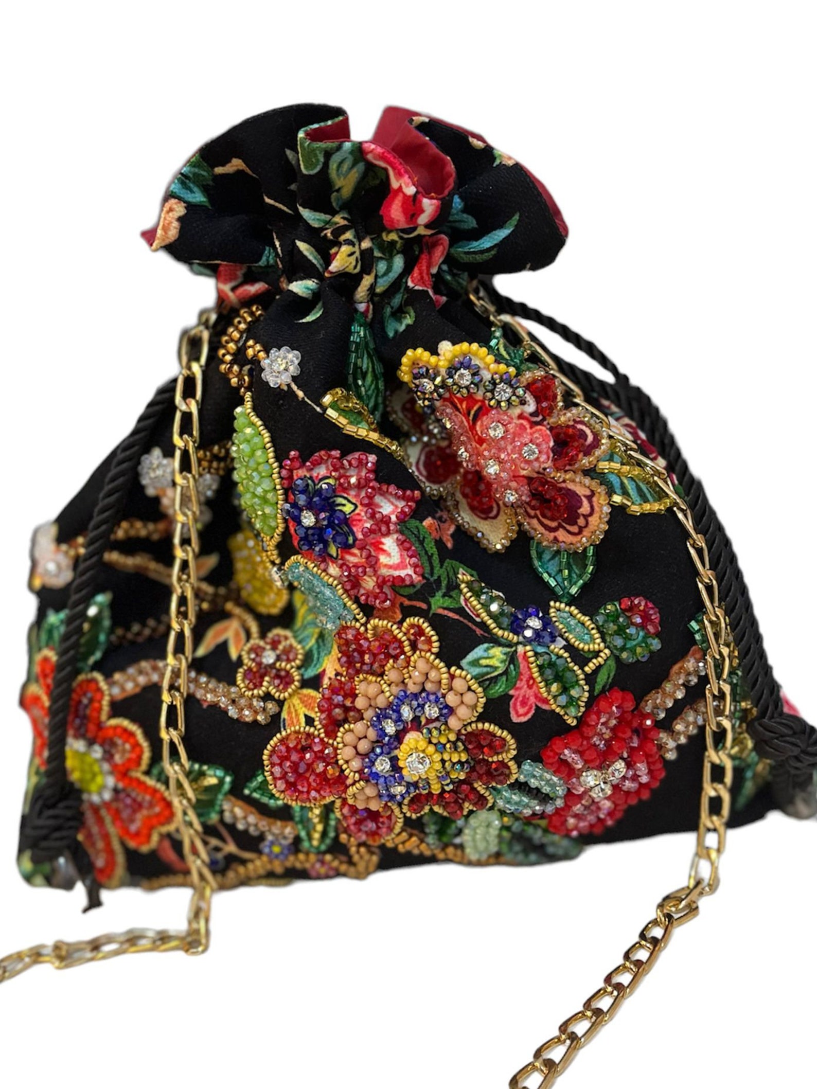 Flower Beaded Clutch, Bead Embroidered Bag, Party Bag, Host Gift ...