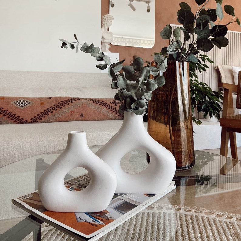 Ceramic Vase, Nordic Style Vase, Vase, Housewarming Gift, Minimalist ...