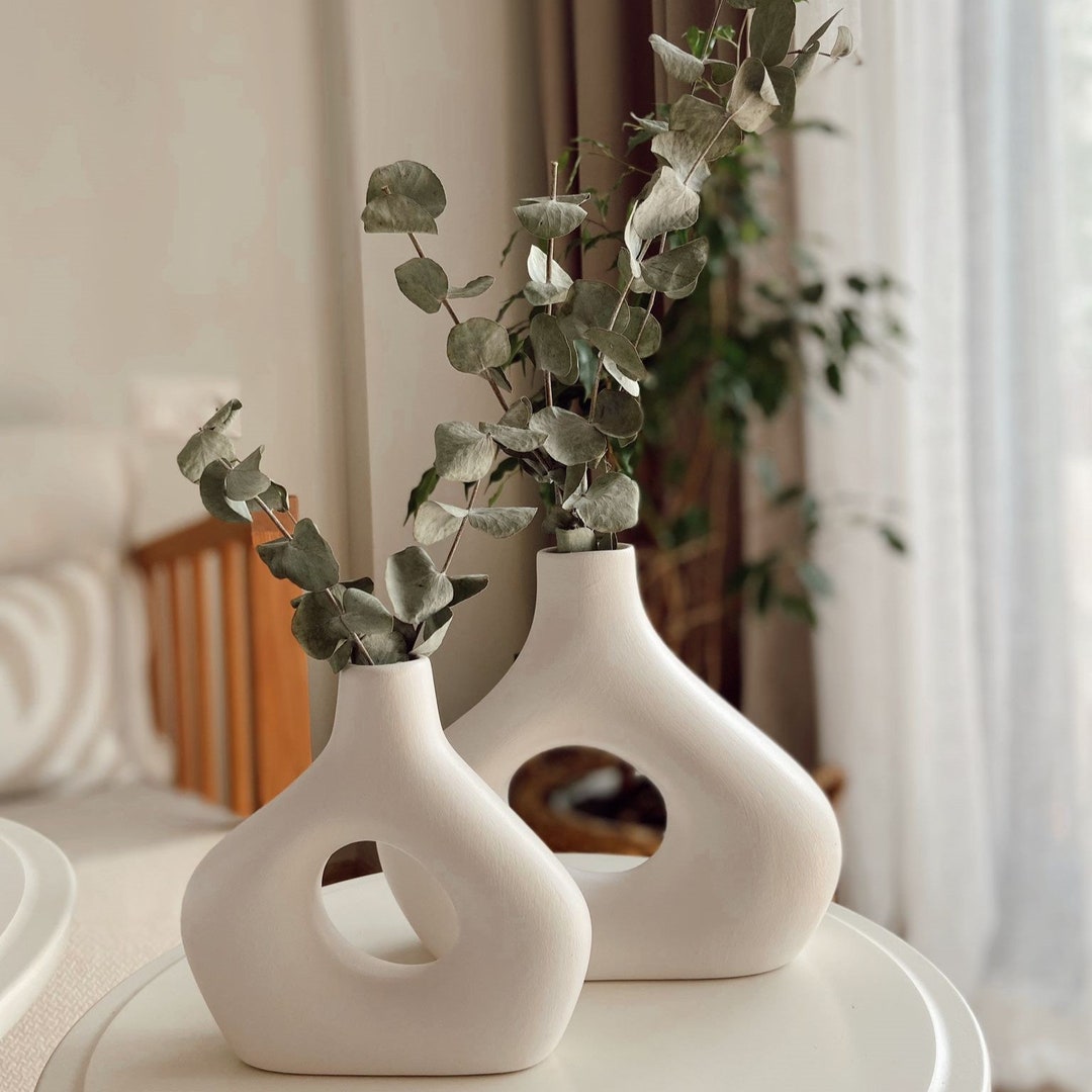 Ceramic Vase, Nordic Style Vase, Vase, Housewarming Gift, Minimalist ...