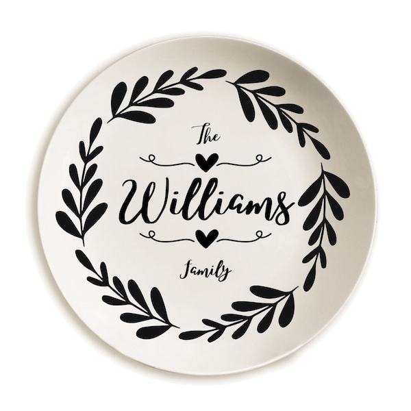 Ceramic Family Name Plate - Etsy