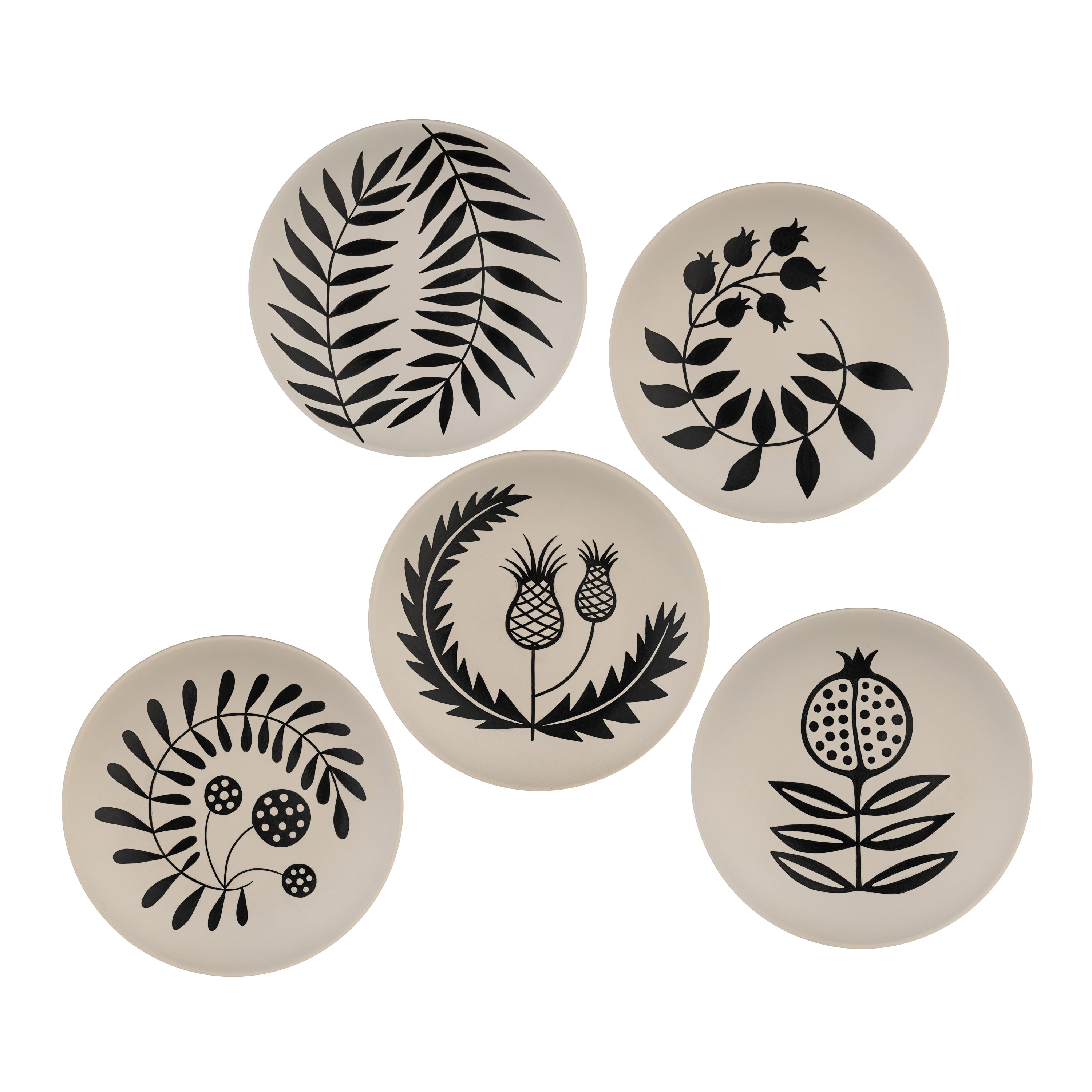 Wall Plate Hand Painted Decorative Wall Plates Set of 5 - Etsy