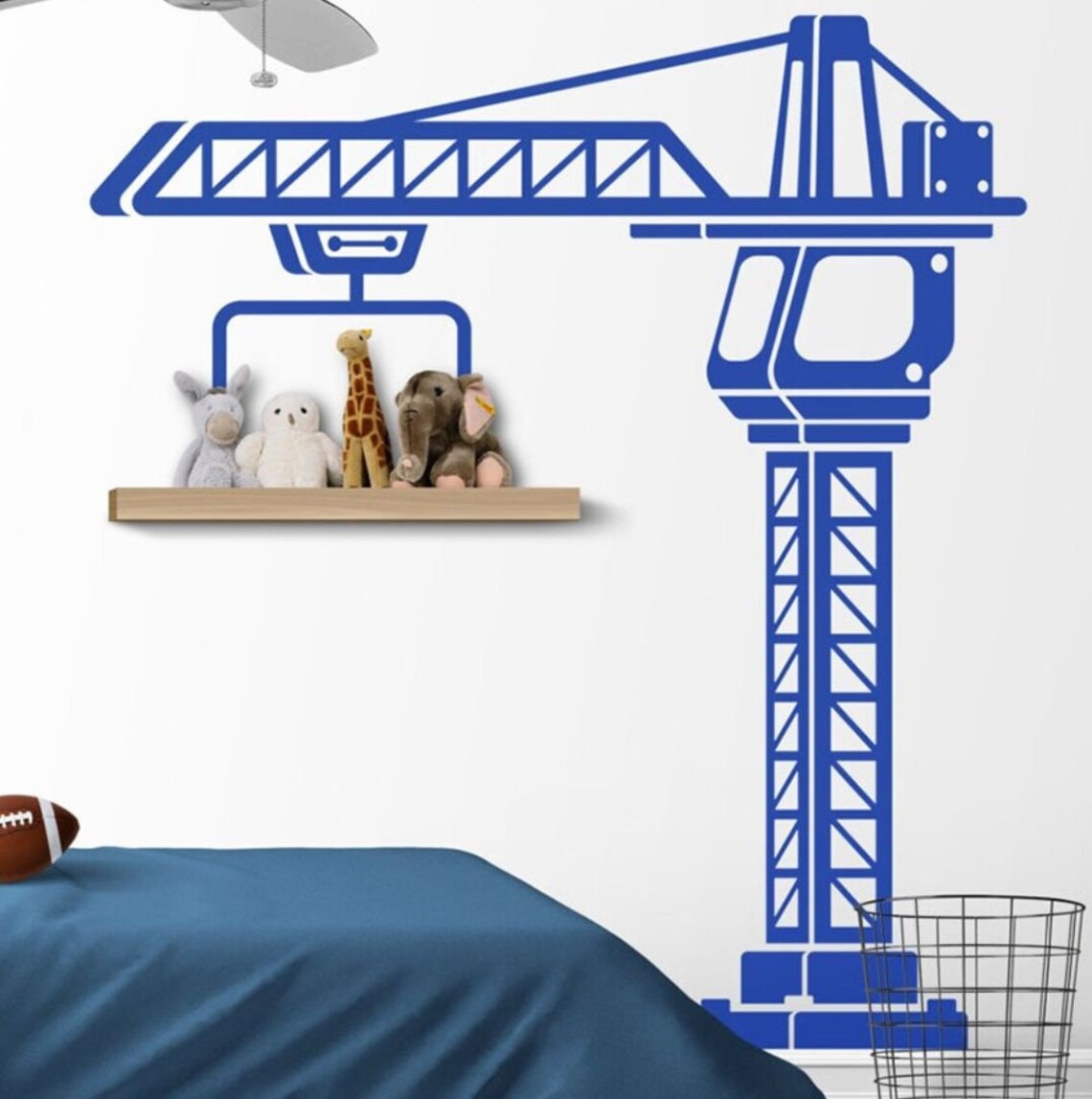 Crane Lift Hoist Derrick Wall Sticker Personalisation Bedroom - Etsy