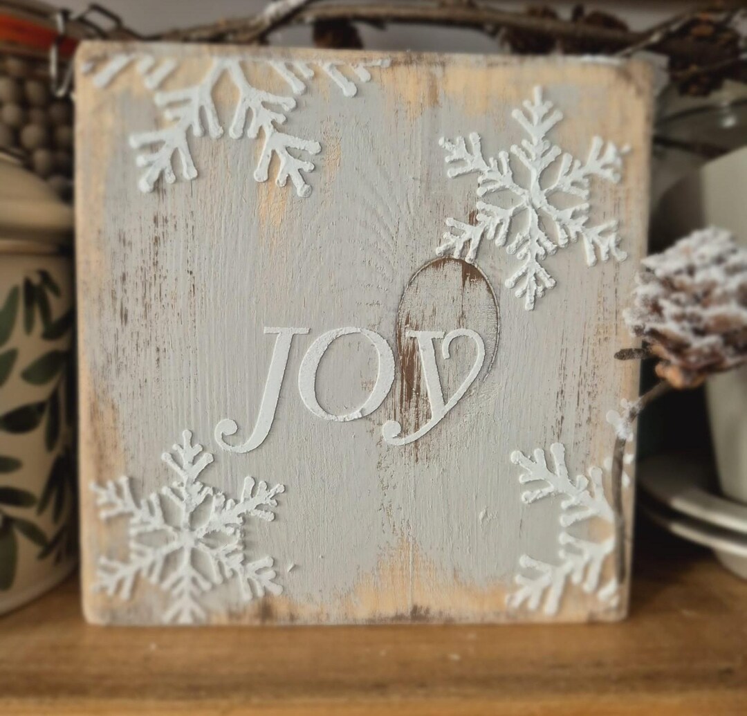 Christmas Wooden Joy Ornament Decor Wall Tree Signs Christmas Decor ...